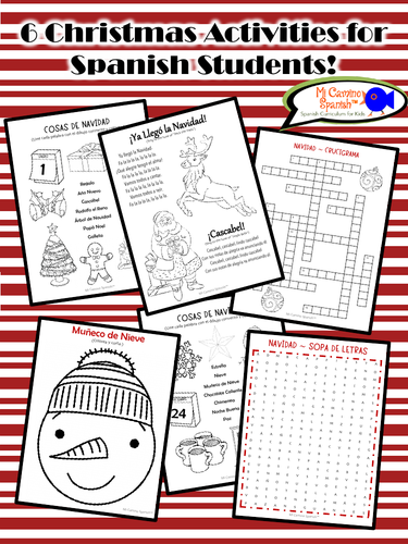 6 Christmas Activities for Spanish Students! (Just print!) | Teaching ...