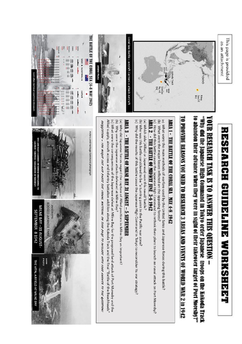 THE KOKODA TRACK -BATTLEFIELD DURING WORLD WAR 2 | Teaching Resources