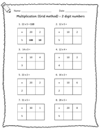 Year 3 / Year 4 Maths: Grid method multiplication - 2 digit and 3 digit ...