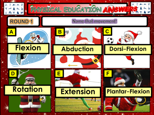 GCSE PE Christmas Quiz | Teaching Resources