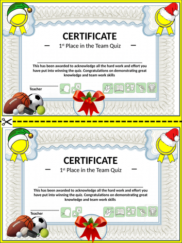 GCSE PE Christmas Quiz | Teaching Resources