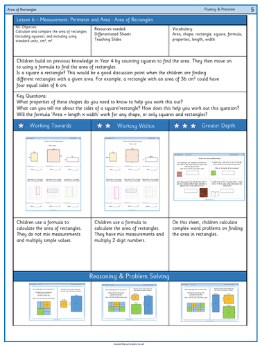 Year 5-Autumn- Block 5- Area and Perimeter Differentiated Worksheets ...