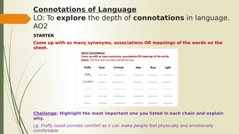 ICEBERG Language Connotations / Deeper Analysis | Teaching Resources