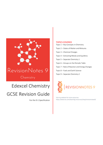 GCSE Chemistry Revision Guide - Edexcel | Teaching Resources