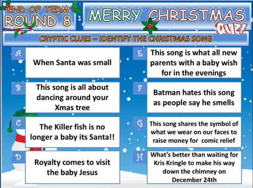 Christmas Music Quiz - Christmas Music | Teaching Resources