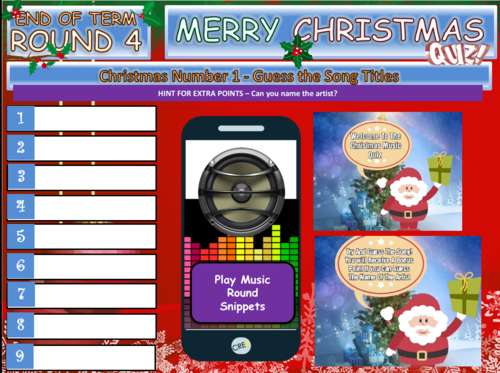 Christmas Music Quiz - Christmas Music | Teaching Resources