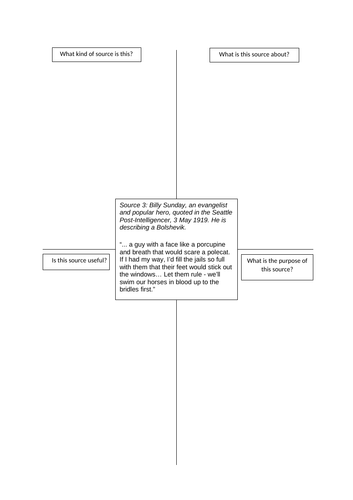 Palmer Raids/Red Scare source work | Teaching Resources