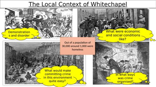 Whitechapel Section Crime and Punishment Edexcel GCSE 9 - 1 | Teaching ...
