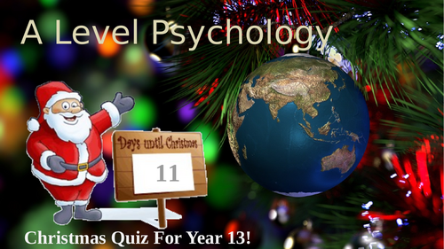 A Level Psychology Christmas Quiz | Teaching Resources