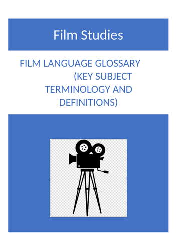 Film Intro to technical codes and Film Form | Teaching Resources