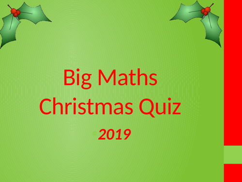 Big Christmas Maths Quiz 2019 | Teaching Resources