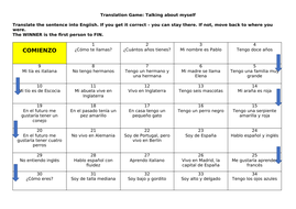 Spanish KS3 Basics Translation Game & Practice (age, name, pets ...