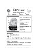 Fairytale Crime Case File Writing Frames | Teaching Resources