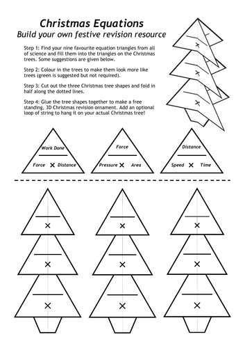 Christmas Tree Equations | Teaching Resources