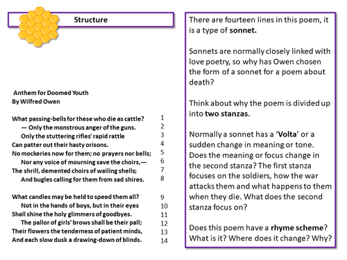 War Poetry Assessment Preparation | Teaching Resources