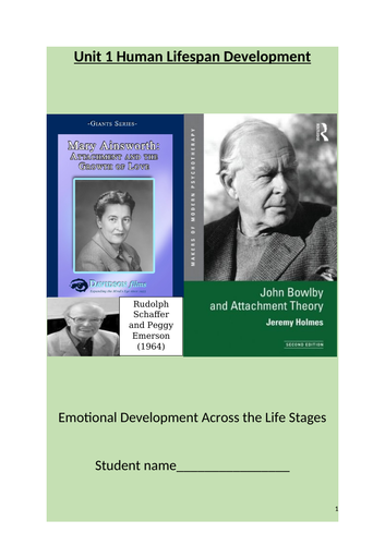 Emotional Development Across the Lifespan | Teaching Resources