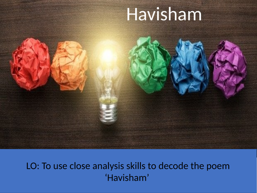Poetry - unseen (Havisham - Duffy) complete lesson, links to Dickens ...