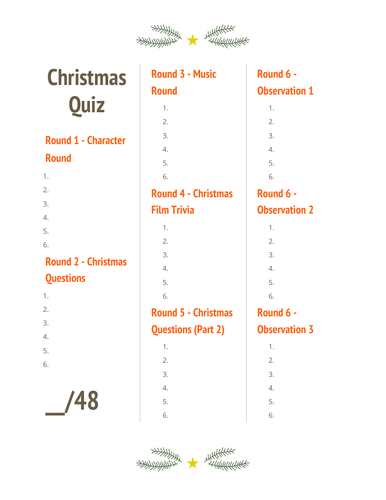 Christmas Quiz | Teaching Resources