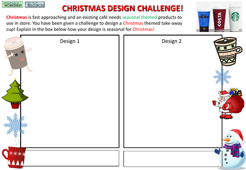 Christmas Graphic Design Challenges | Teaching Resources