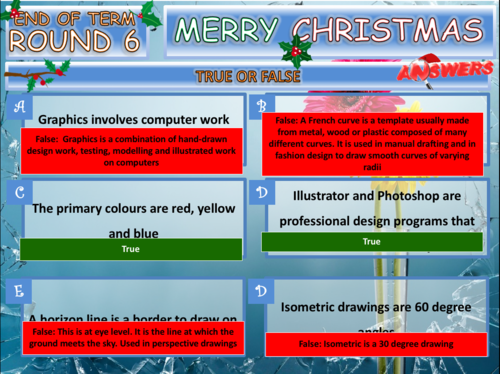 D&T Christmas Quiz | Teaching Resources