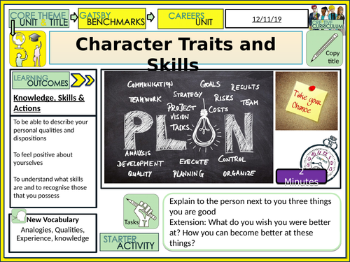 Careers - Character Traits and Skills | Teaching Resources