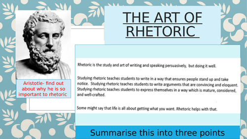 Rhetoric unit | Teaching Resources