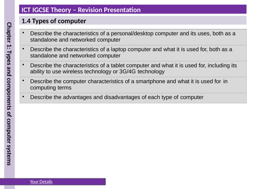 Chapter 1 : Types and components of computer systems | Teaching Resources
