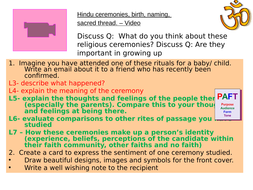 Rites of Passage/Stages of life KS3 TOPIC | Teaching Resources