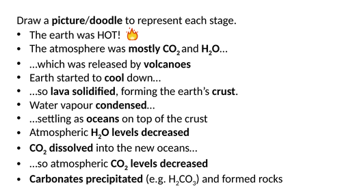 Earth Early Atmosphere Storyboard, Cloze, Exam-Style Questions ...