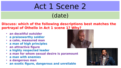 Othello Full Scheme of Work | Teaching Resources