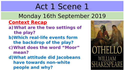 Othello Full Scheme of Work | Teaching Resources