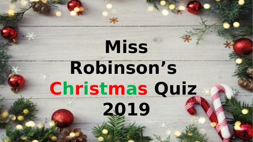 Christmas Quiz 2019 | Teaching Resources