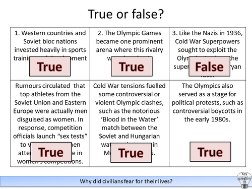 Cold War sports | Teaching Resources