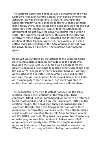 Opposition to the New Deal lesson pack | Teaching Resources