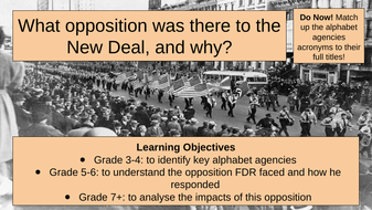 Opposition to the New Deal lesson pack | Teaching Resources