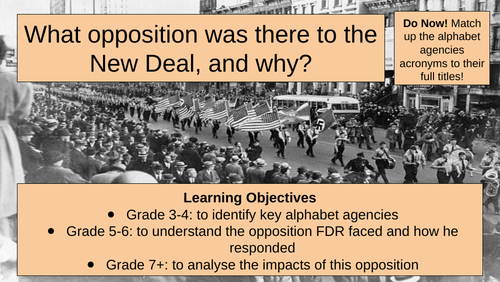 Opposition to the New Deal lesson pack | Teaching Resources