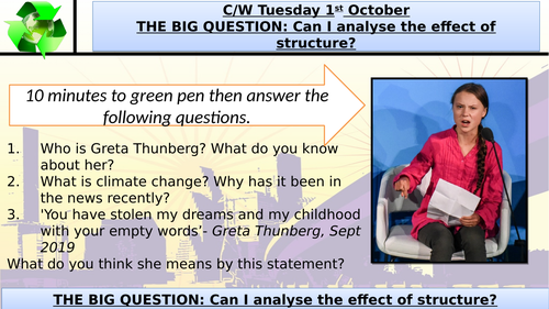 Climate Change- English Language Skills GCSE | Teaching Resources