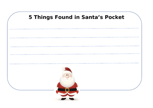10 Things Found in Santa's Pocket - List Poem Template | Teaching Resources