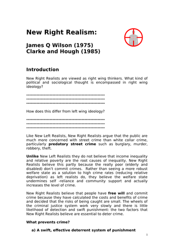 Right Realism and Crime | Teaching Resources