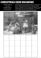 15 Christmas Art and Design grid drawing worksheets | Teaching Resources