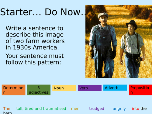 How are Lennie and George presented? Of Mice and Men | Teaching Resources