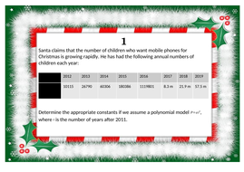 Christmas relay for year 13 stats and mechanics | Teaching Resources