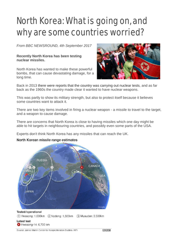 Nuclear Missiles in North Korea | Teaching Resources