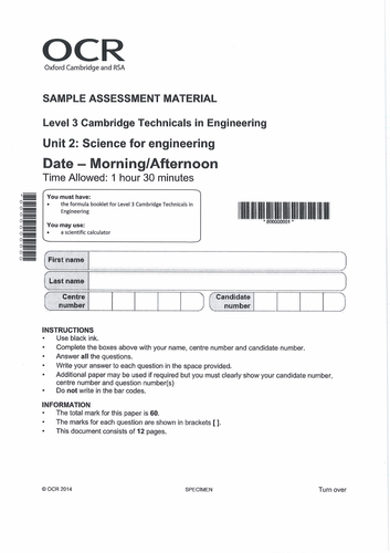 L3 CTECH Engineering exam walkthroughs | Teaching Resources