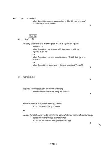 IGCSE/GCSE Gravitational Potential Energy (GPE) and Kinetic Energy (KE ...