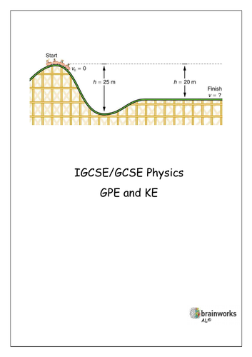 IGCSE/GCSE Gravitational Potential Energy (GPE) and Kinetic Energy (KE ...