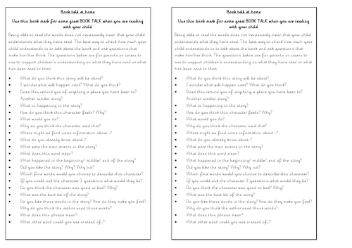 Book talk bookmark | Teaching Resources