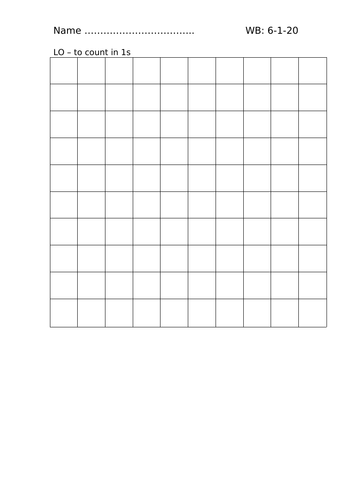 Blank 100 square | Teaching Resources