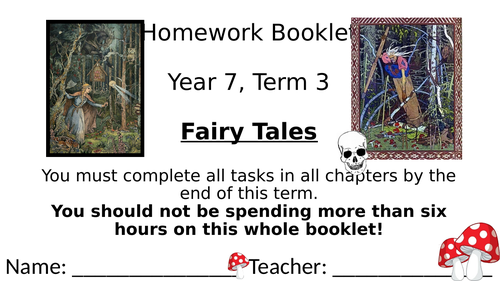 Year 7 English Homework Booklet | Teaching Resources