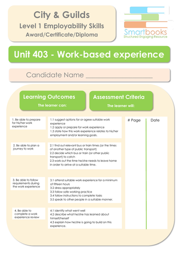 City & Guilds BUNDLE Employability Skills 5546 Unit 401-405 | Teaching ...